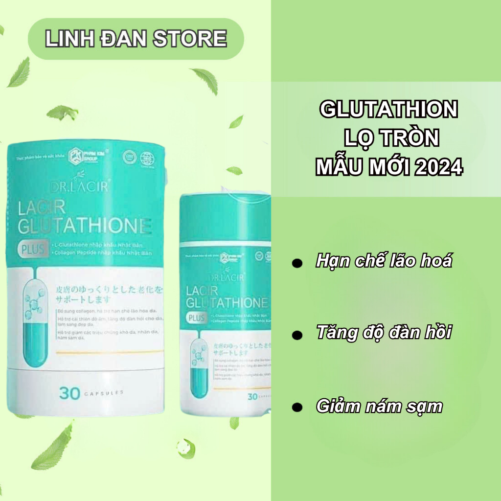 Viên Uống Glutathion 600 Dr Lacir chính hãng làm Trắng Da Ngừa Lão Hoá Da Nếp Nhăn Tăng Nội Tiết ...