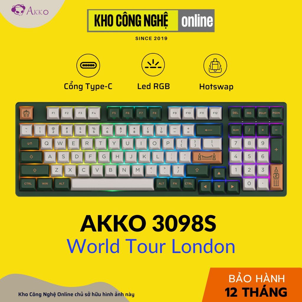 Bàn phím AKKO 3098S Dracula Castle / 3098S World Tour London (Hotswap ...
