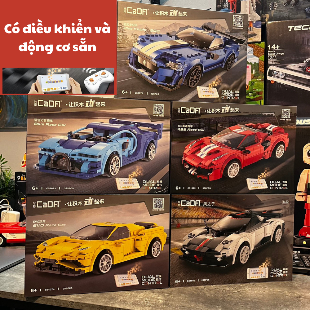 [Điều Khiển Từ Xa] Mô hình đồ chơi lắp ghép xe Blue Knight Race Car ...