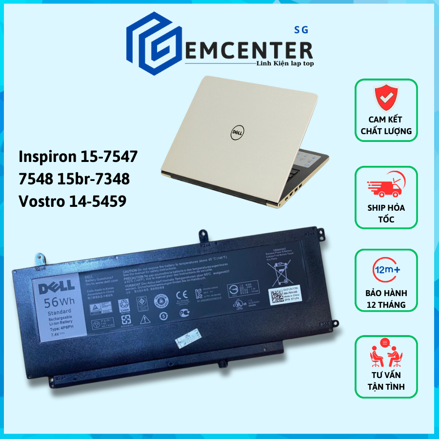 PIN ZIN Dell Vostro 5459 Inspiron 15 7547 7548 0PXR51 D2VF9 NEW 100% ...