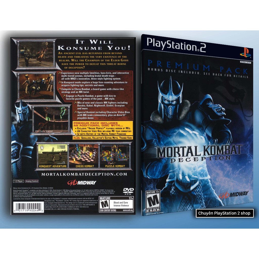 Đĩa game PS2, Mortal Kombat: Deception (đối kháng) cho máy PS2 | Shopee ...