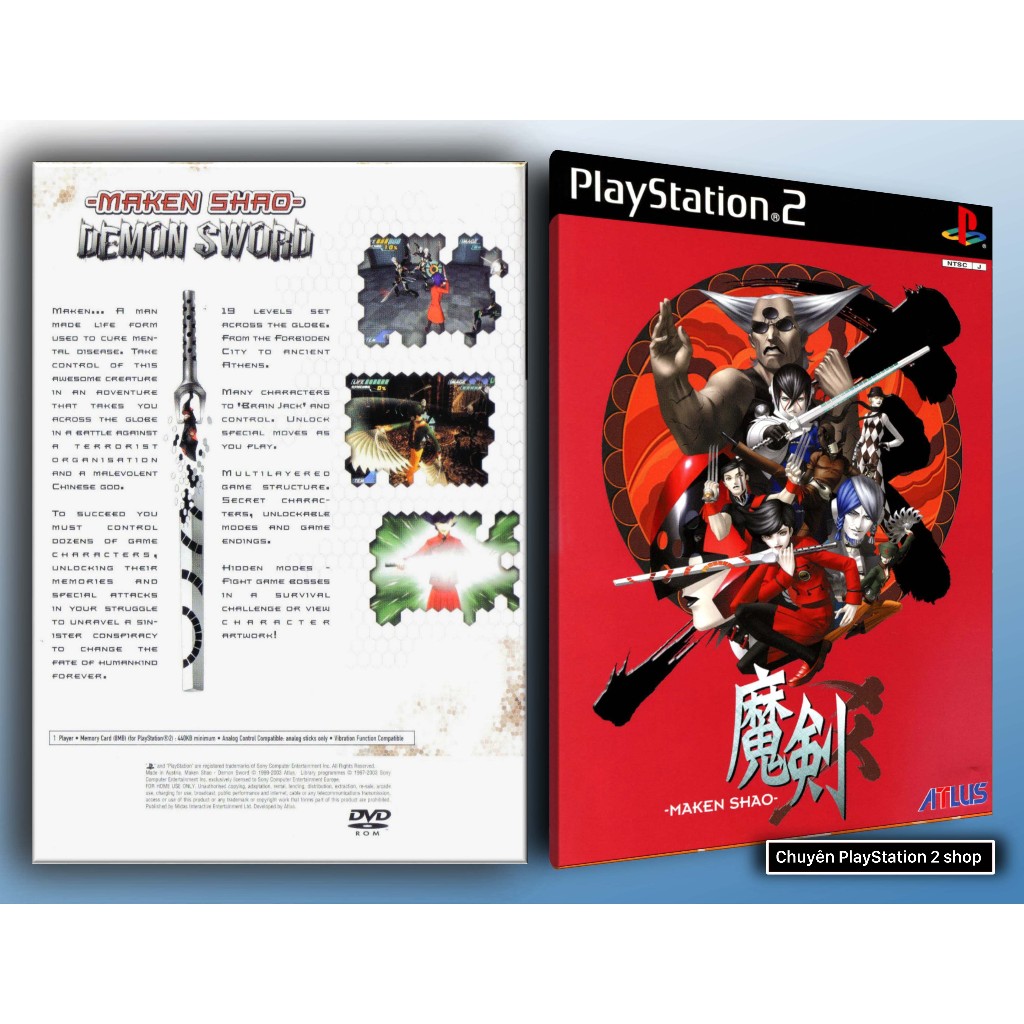 Đĩa game PS2, Maken Shao: Demon Sword (hành đông, phiêu lưu,chạy và ...