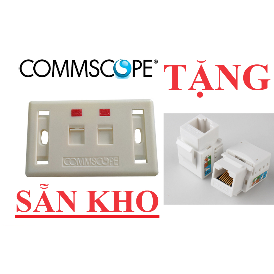 Mặt nạ outlet 2 cổng CommScope AMP Tặng Kèm 2 ổ Mạn Cat6 | Shopee Việt Nam