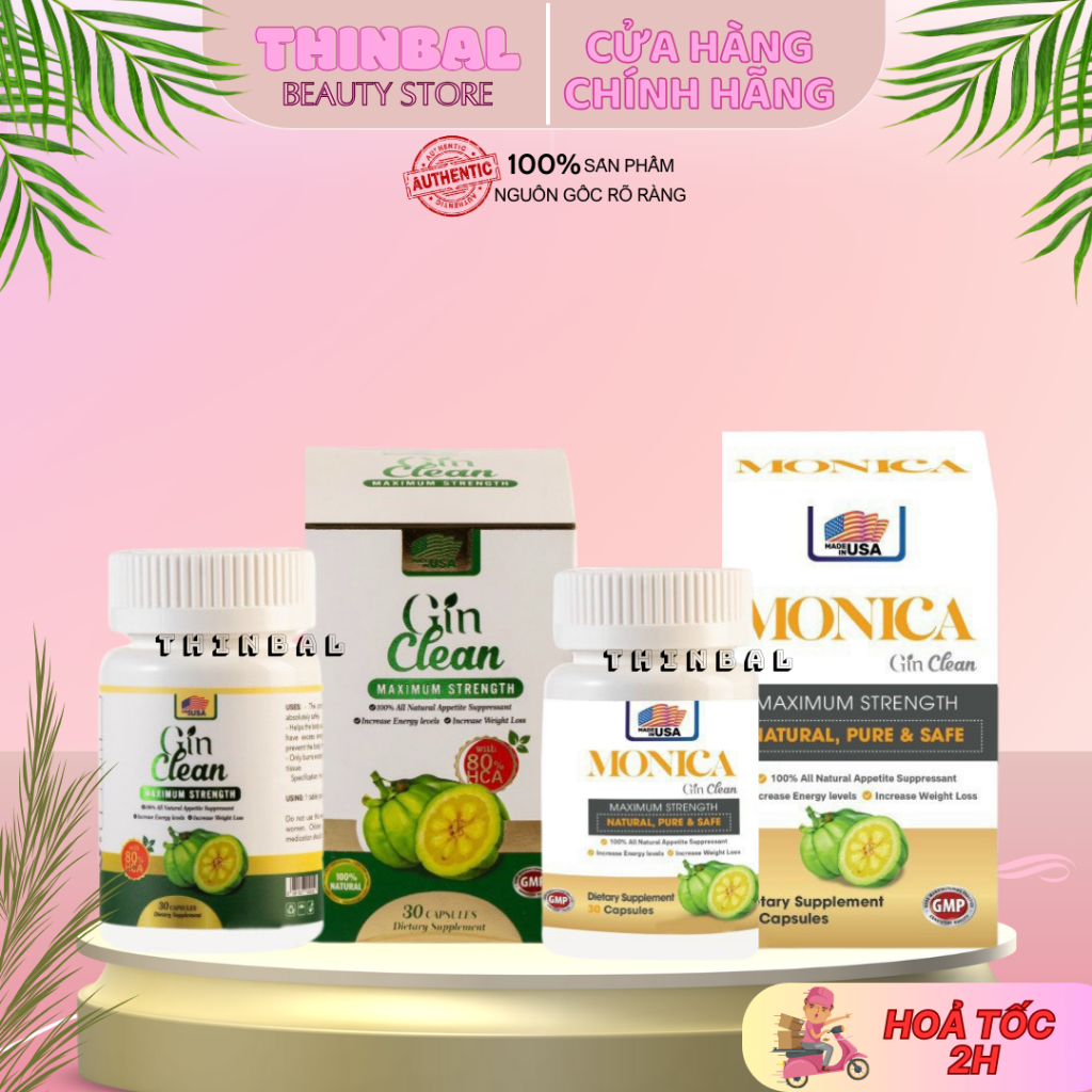 Viên Uống Giảm Cân Đốt Mỡ Siết Cơ Tan Mỡ Cấp Tốc Gin Clean Maximum Strength 30 Viên Made in USA ...