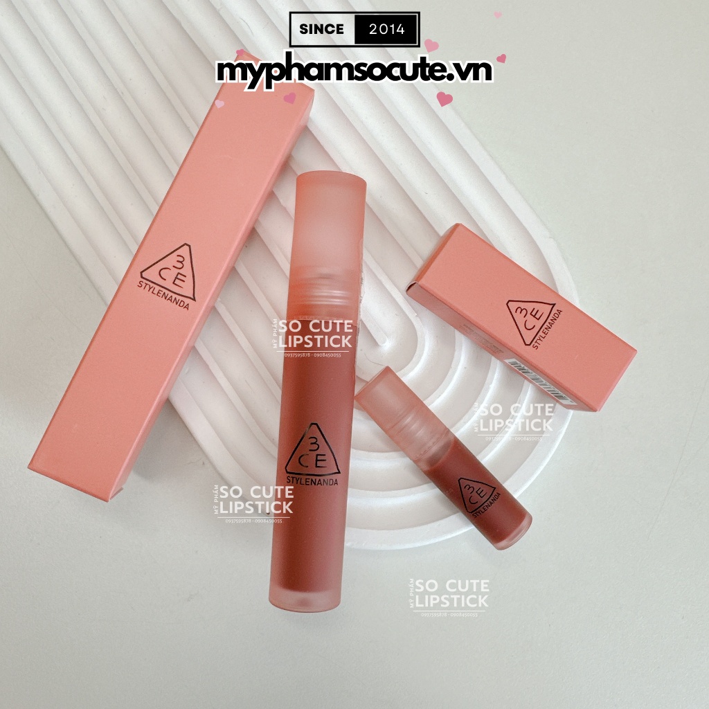 Son Tint 3CE Blur Water Tint Laydown / Early Hour/ Sepia | Shopee Việt Nam