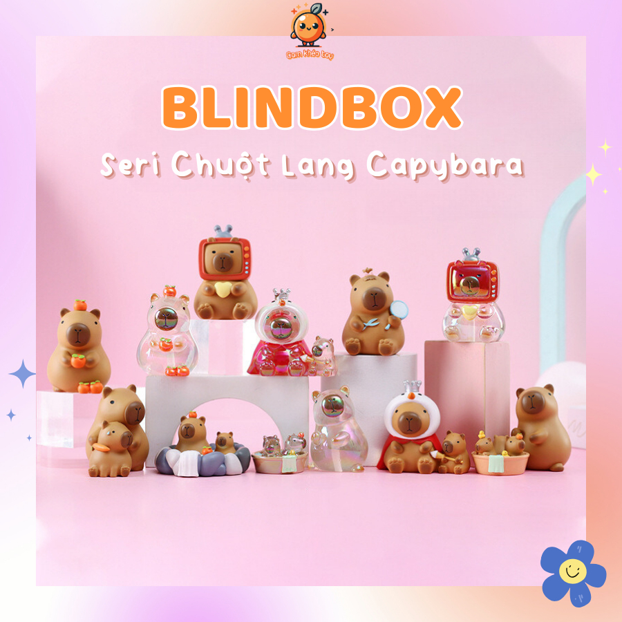 Blind Box/ hộp mù Seri Capybara ngốc nghếch, sưu tầm quà tặng(mẫu ngẫu ...