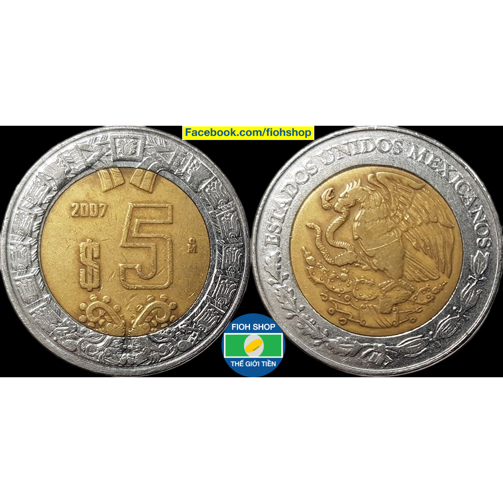 Đồng xu 5 Pesos Mexico 1997-Nay | Shopee Việt Nam