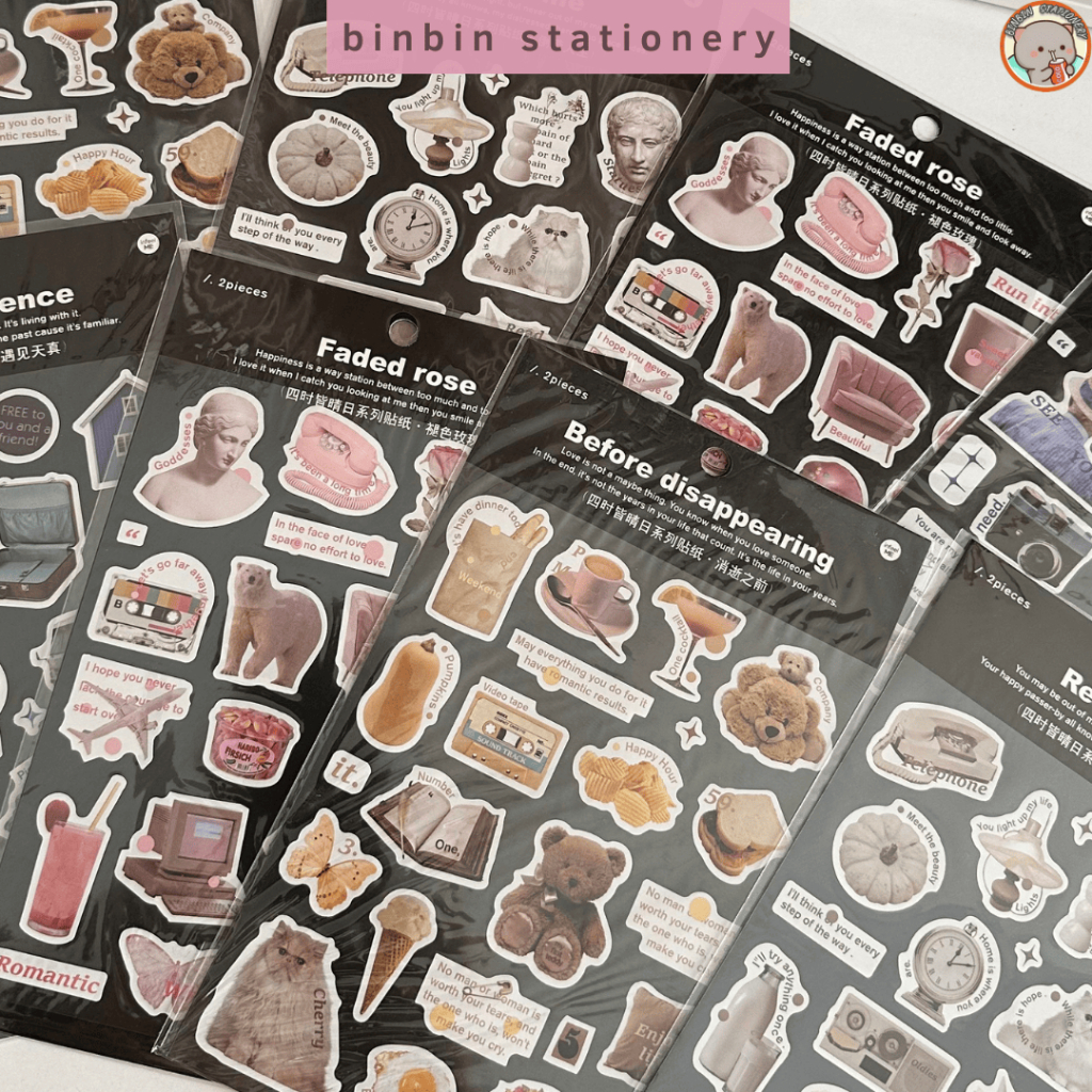 Set 2 tấm sticker retro Infeel Me ảnh thật - binbinstationery SIF03 ...