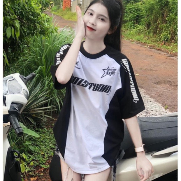 Áo thun nam nữ unisex form rộng tay lỡ in phối màu in chữ GOODSTUDIO phong cách Hàn Quốc M08 ...