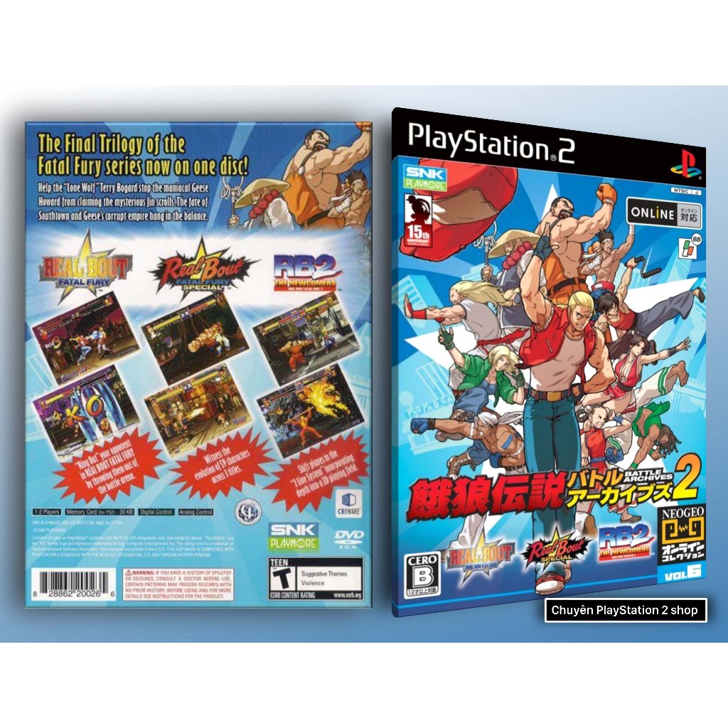 Đĩa game PS2, NeoGeo Online Collection Vol. 6 (Garou Densetsu Battle ...