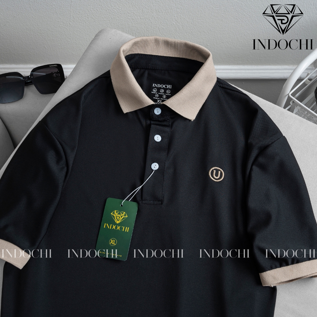 Áo Thun Nam có cổ bẻ 4 màu dễ phối đồ - Áo Polo Nam INDOCHI thêu chữ U ...