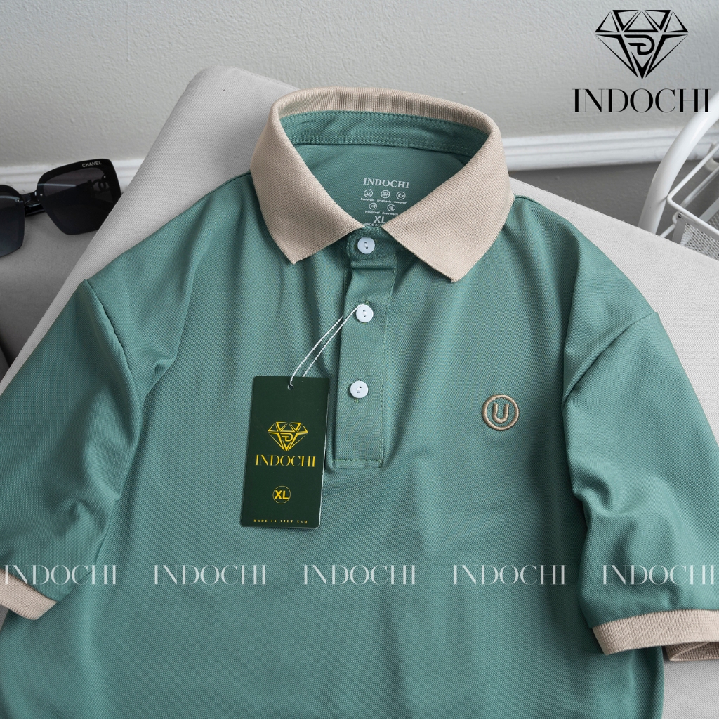 Áo Thun Nam có cổ bẻ 4 màu dễ phối đồ - Áo Polo Nam INDOCHI thêu chữ U ...