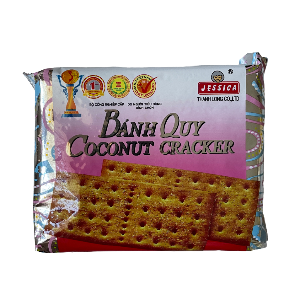 Bánh Quy Coconut Cracker Thành Long Jessica Vuông Gói 178G | Shopee ...