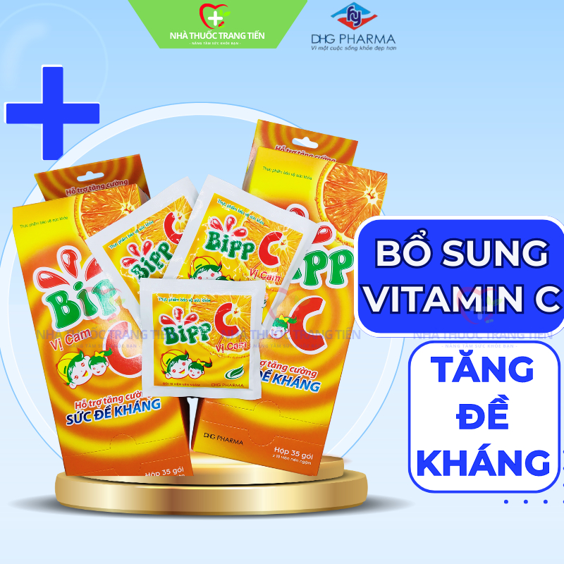 Viên ngậm vitamin c Bipp C vị cam Kẹo ngậm thơm miệng Giúp tăng cường ...