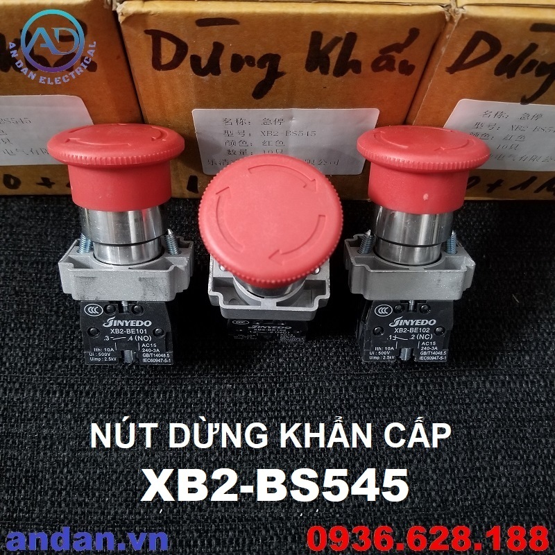 Nút dừng khẩn cấp D22 XB2-BS545, Nút dừng khẩn phi 22mm XB2BS545, Nút ...