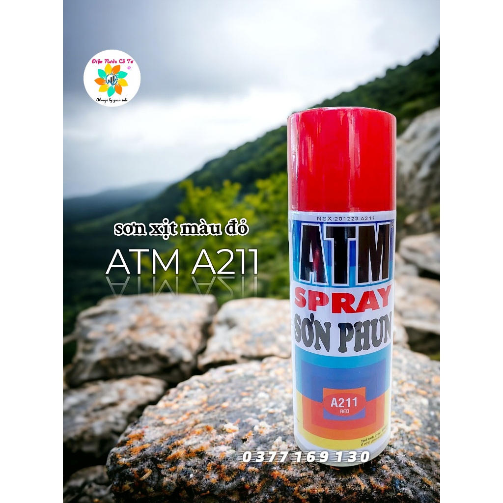 Sơn Xịt Xe Máy Xe Mô Tô Màu Đỏ Candy ATM A001 (CANDY RED) | Shopee Việt Nam