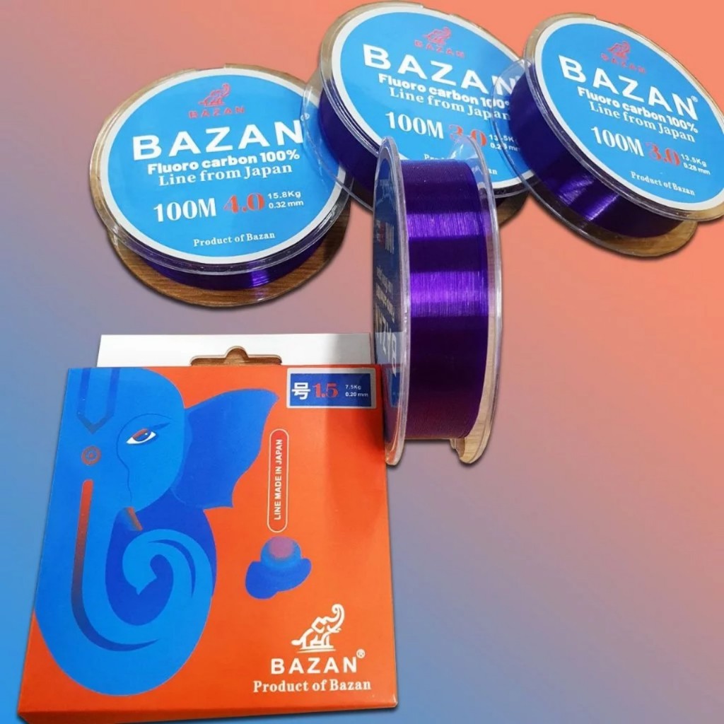 Cước câu cá Bazan bản dây cước màu tím 100m. Dây câu cá chất liệu ...