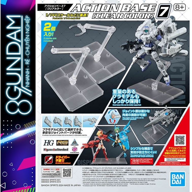 Set 2 Bệ Đỡ Action Base 7 dùng cho Gundam 1/144 SHF Fig 30MM 30MS ...
