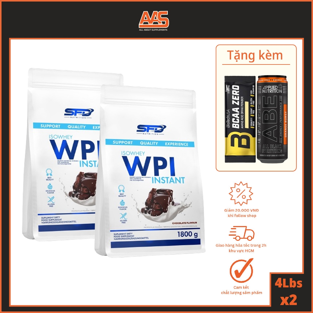 WHEY PROTEIN - SFD NUTRITION - ISO WHEY WPI INSTANT - 1.8kg x 2 Túi ...