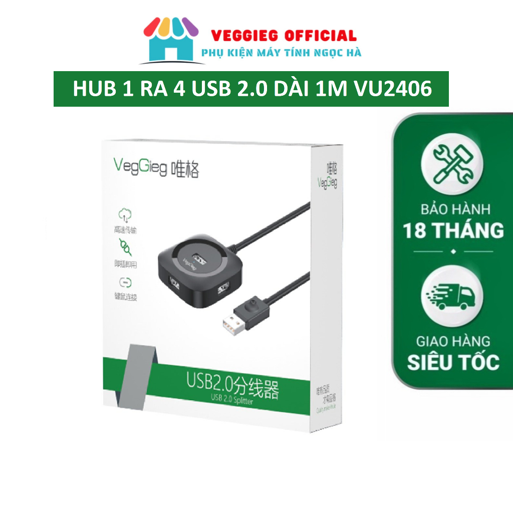Bộ Chia 1 Cổng USB Ra 4 Cổng USB, Tốc Độ 3.0 Chuẩn 1000mbps ,Dây Dài 1 ...
