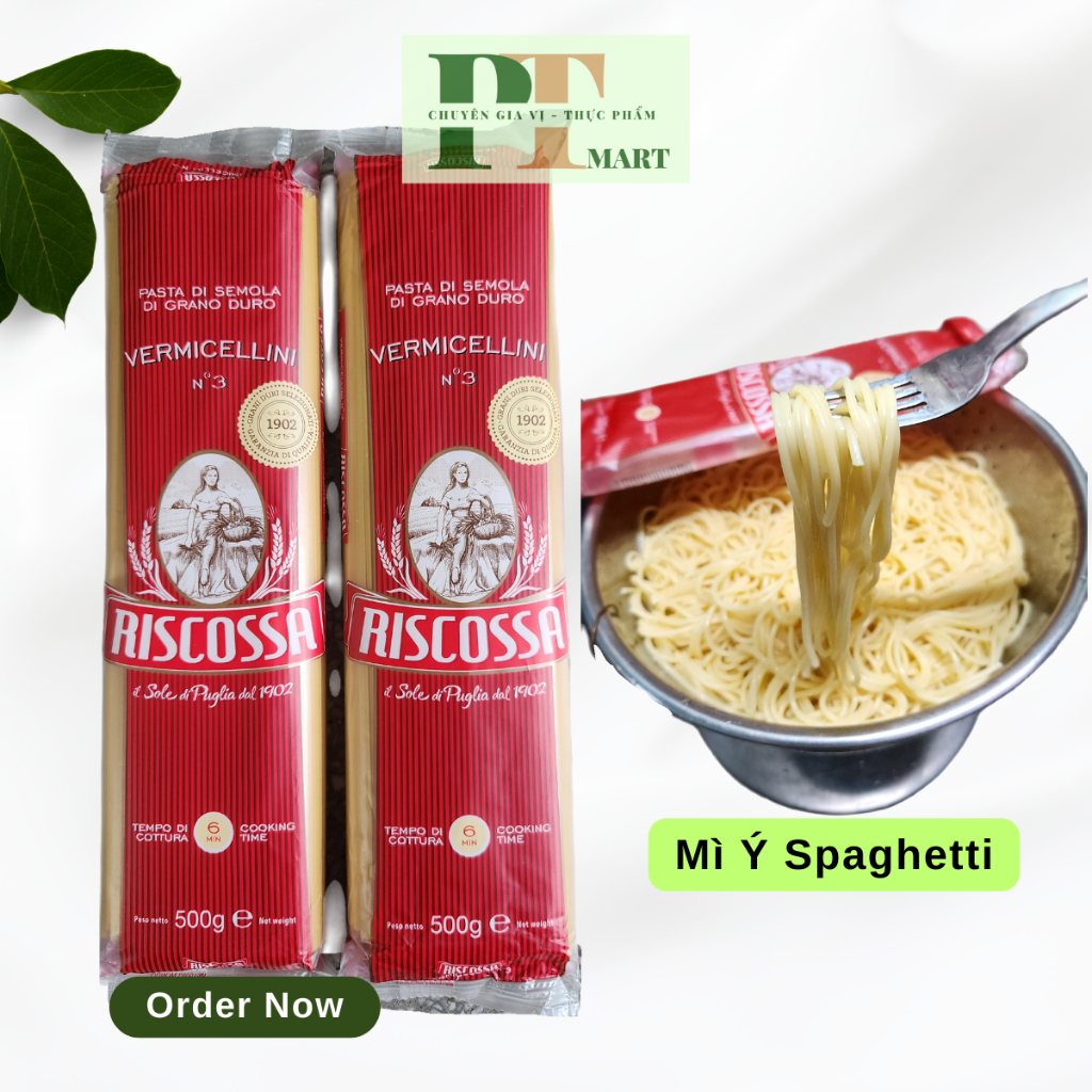 HSD 2027. Mì Ý cao cấp Spaghetti Riscossa No.3 Nui đũa Italy gói 500g ...