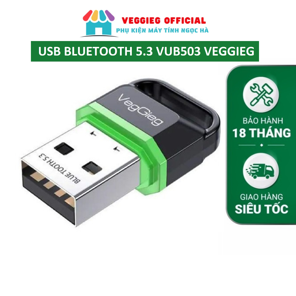 [VUB503] USB thu Bluetooth cho Laptop/ máy tính PC cao cấp,tốc độ 5.3 ...