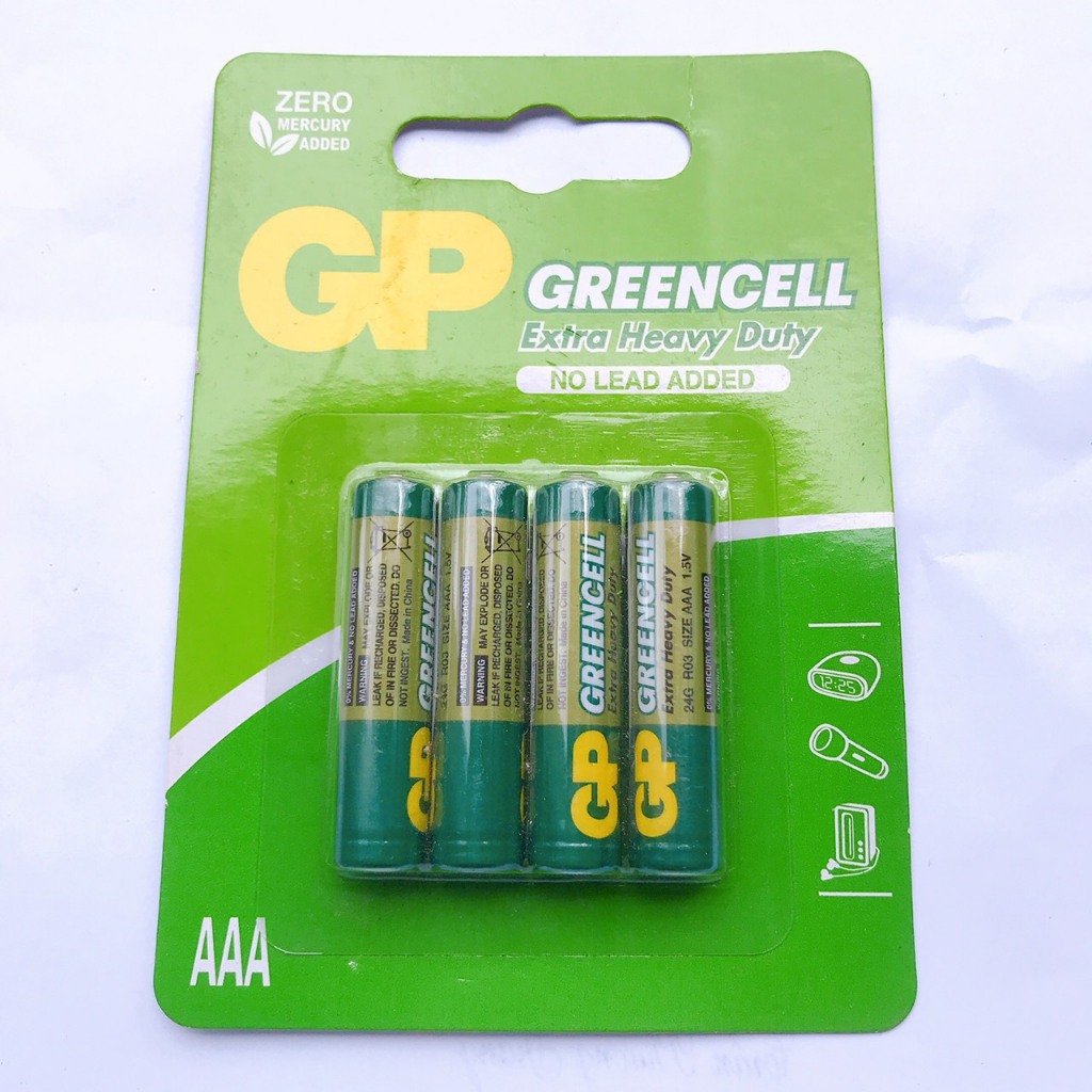 1 vỉ 4 Viên Pin Chuột GP GREEN AAA- Pin Đũa Chính Hãng | Shopee Việt Nam