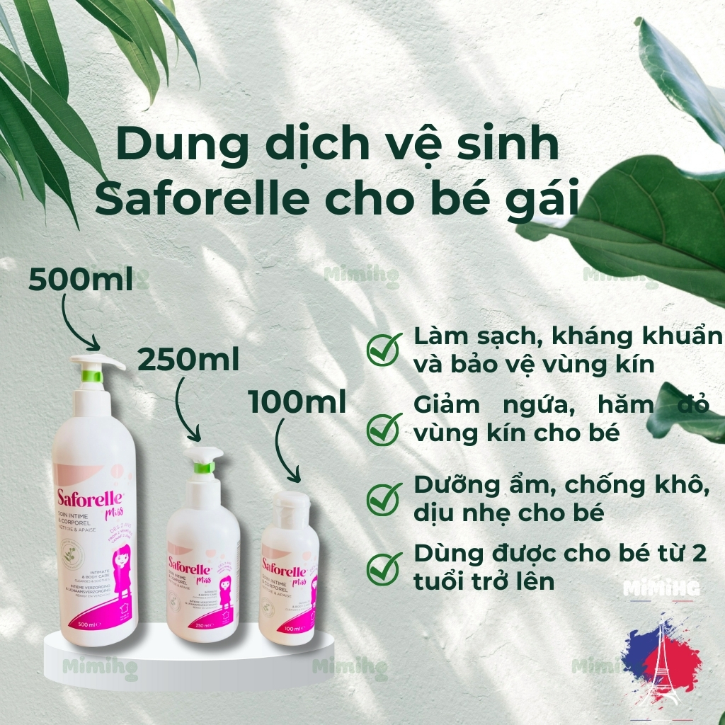 Dung dịch vệ sinh Saforelle dành cho bé gái từ 2 tuổi đến tuổi dậy thì ...