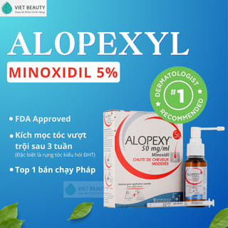 Serum kích mọc tóc Alopexyl Minoxidil 5% chính hãng Pháp, ngăn rụng ...