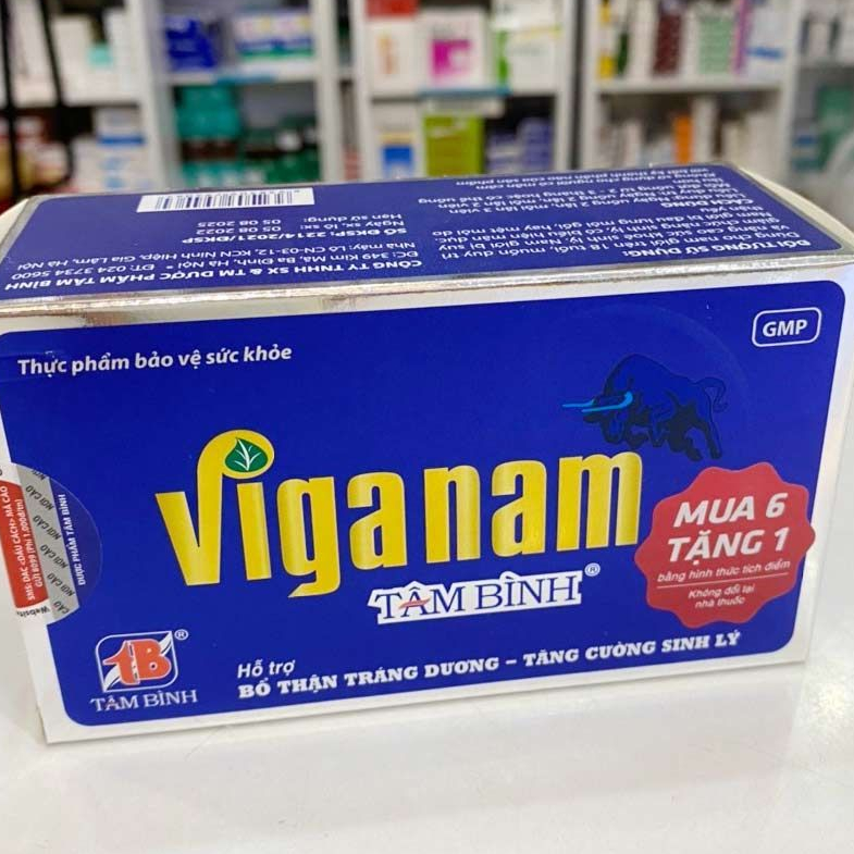 chính hãng có tích-điểm Viganam Tâm Bình tăng cường sinh lực hộp 60 viên viganam Tam Binh ...
