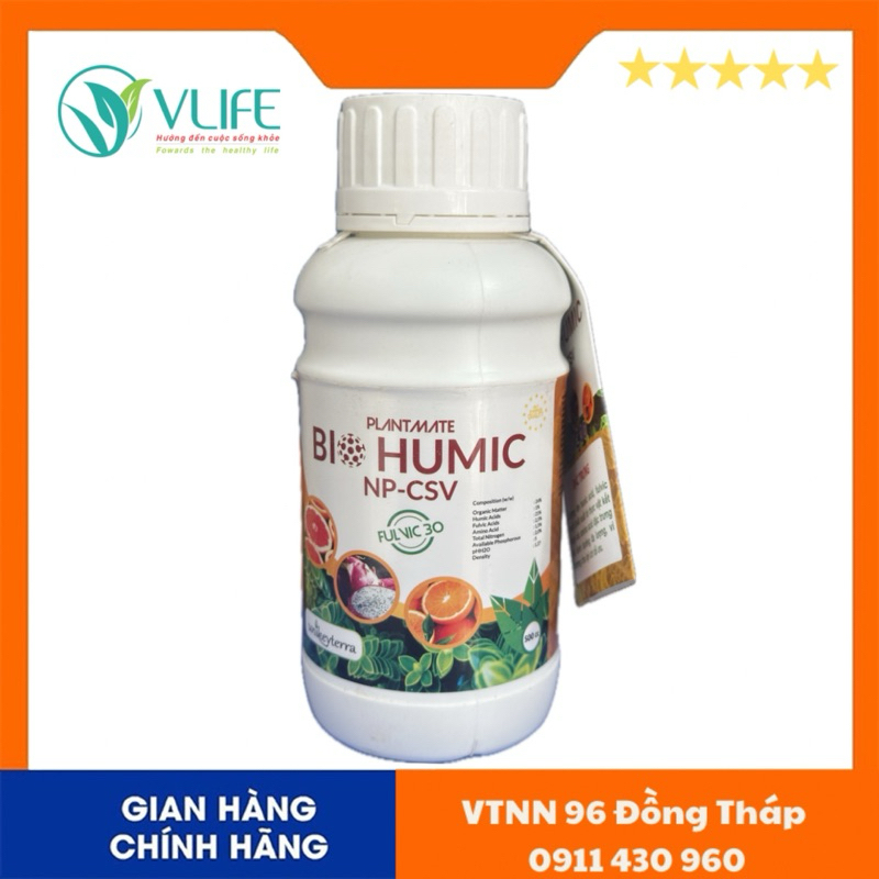 Phân bón hữu cơ sinh học PLANTMATE BIO HUMIC NP-CSV| Chai 500ml ...