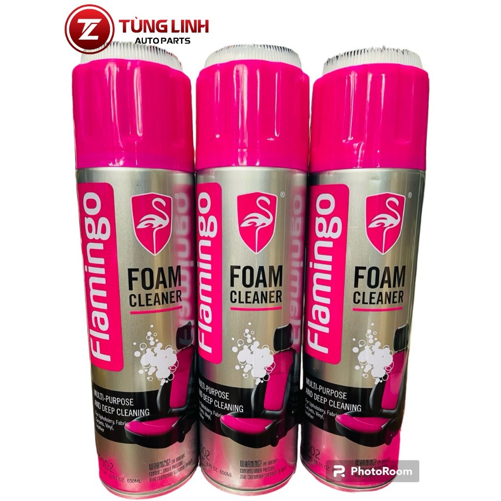 Bình xịt bọt Vệ Sinh Ghế Xe Ô Tô Chính Hãng Flamingo F002 siêu sạch ...