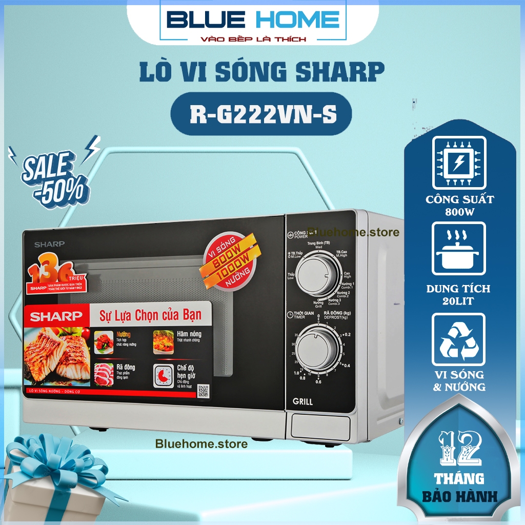 Lò Vi Sóng Sharp 20Lit, Hàng Mới FullBox, Bảo Hành Chính Hãng 12 Tháng | Shopee Việt Nam