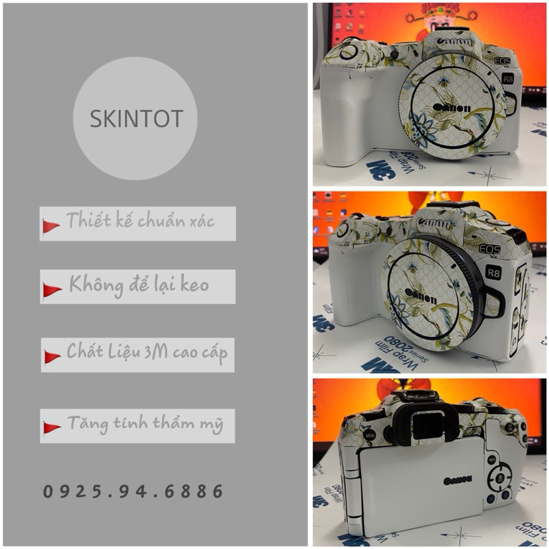 Miếng dán skin 3M vân nổi cao cấp cho Canon R8 - SKINTOT | Shopee Việt Nam