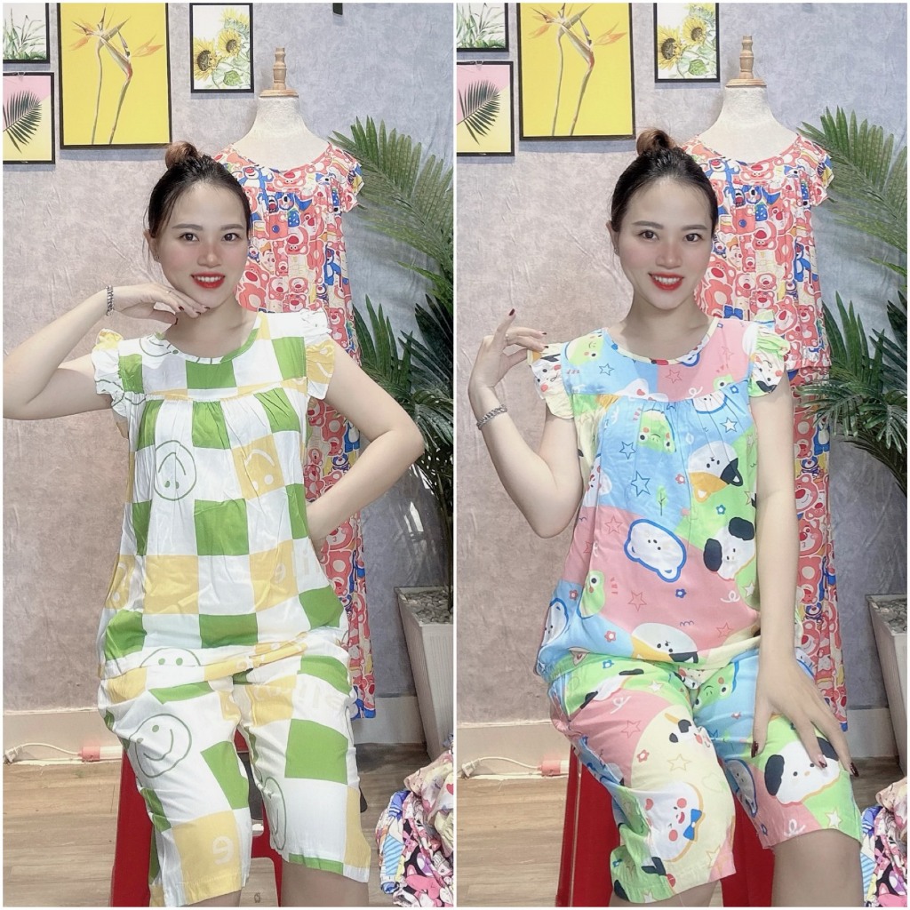 TL183_ĐỒ BÔ TOLE LANH VNXK QUẦN LỬNG ÁO CÁNH TIÊN HỌA TIẾT THỜI TRANG ...