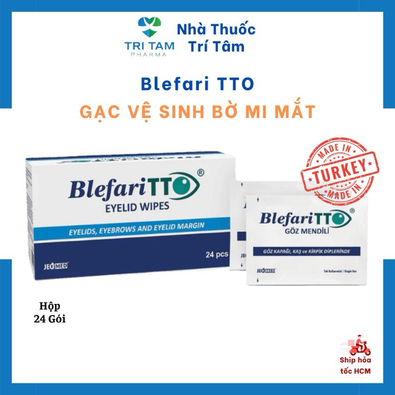 Miếng gạc lau vệ sinh bờ mi mắt BLEFARI TTO® SWAB (Jeomed Pharma)/Hộp ...