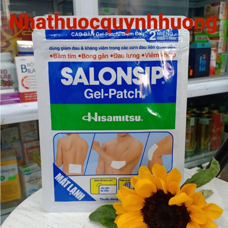 (Chính hãng) Cao dán lạnh SALONSIP túi 2 miếng giúp giảm đau nhanh ...