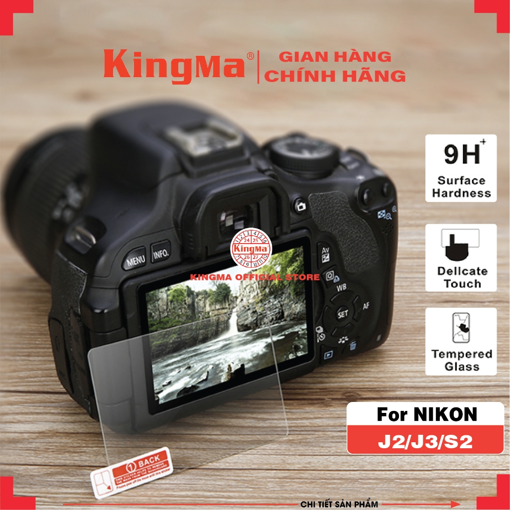 Kính Cường Lực Dán Màn Hình Máy Ảnh Chính Hãng KingMa For NiKon J2/J3/S2 . Hàng Chính Hãng ...