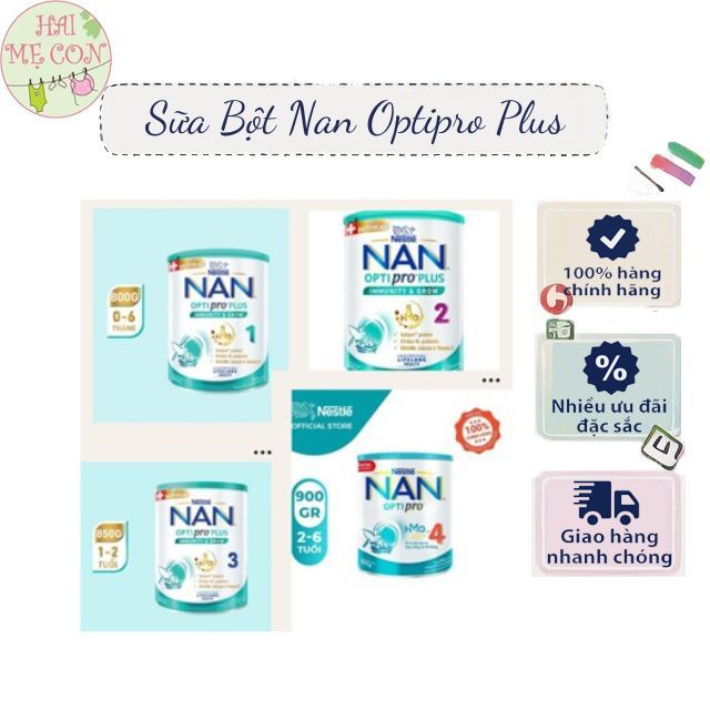 Sữa bột Nestle NAN OPTIPRO PLUS 1 2 3 4 (850g/1.5kg) 5HMO date 2025 | Shopee Việt Nam