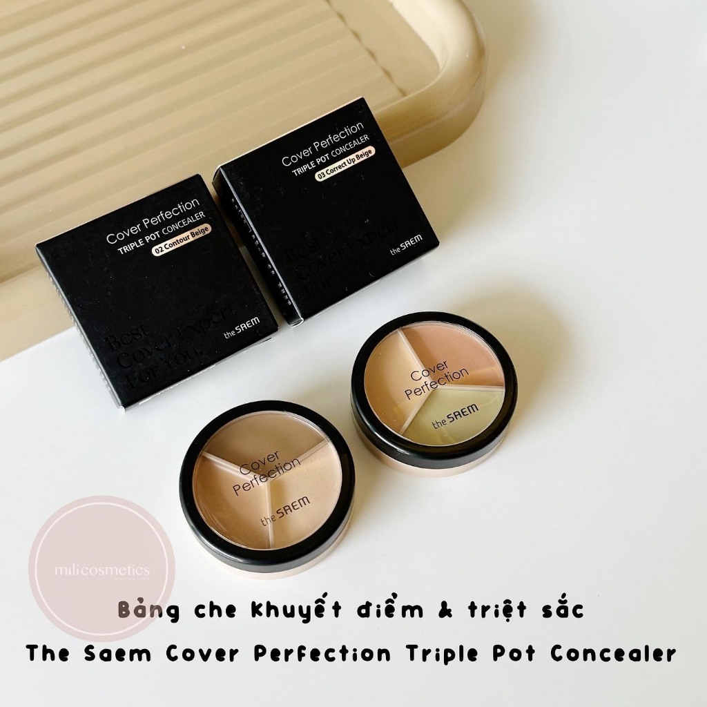 Bảng che khuyết điểm Cover Perfection Triple Pot Concealer | Shopee ...