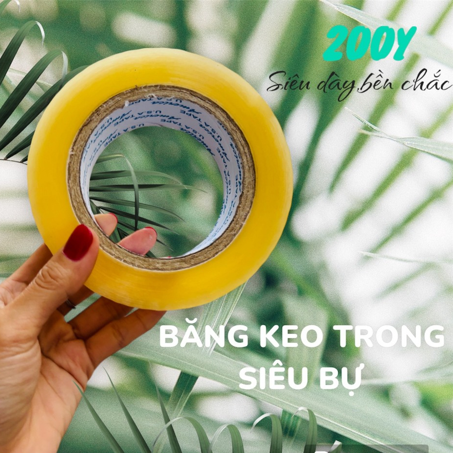 BĂNG KEO TRONG KHỔNG LỒ GIÁ RẺ - 1 CUỘN 200 YARD - 334GRAM | Shopee Việt Nam