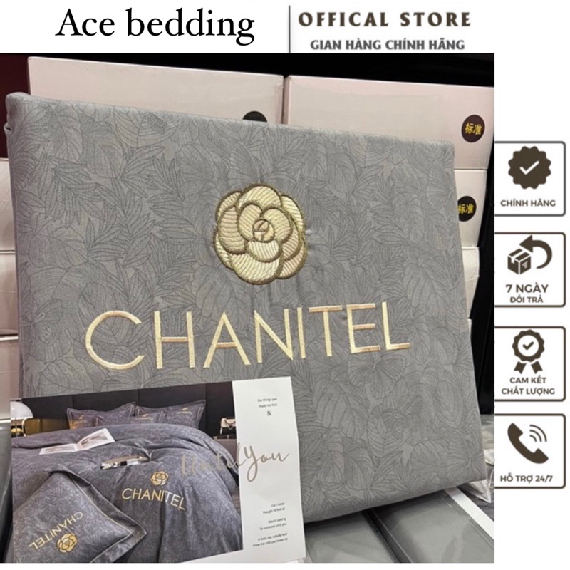 Bộ chăn ga Cotton Linen CHANITEL 4 món loại 1 đóng hộp cao cấp | Shopee ...