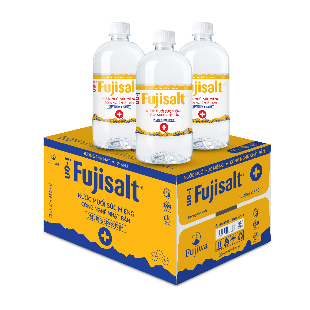 Nước súc miệng iON Fujisalt hương The Mát Sunimart- Thùng 12 chai 680ml | Shopee Việt Nam