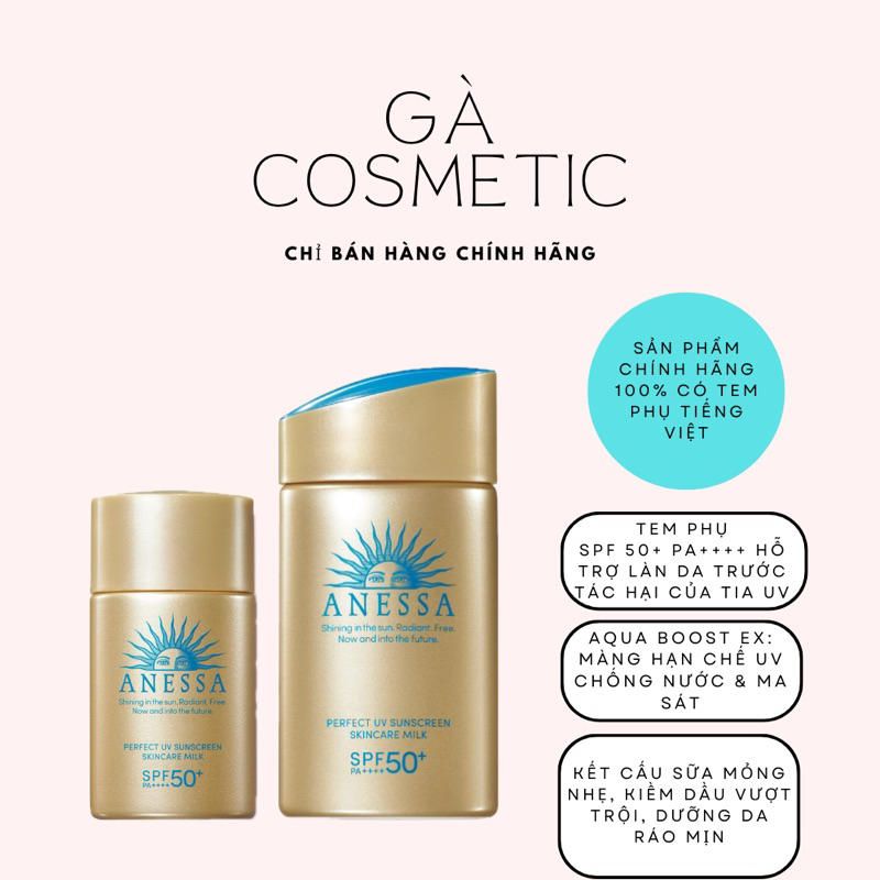Kem chống nắng Anessa Perfect UV Sunscreen Skincare Milk SPF 50+ PA++++ 60ml | Shopee Việt Nam