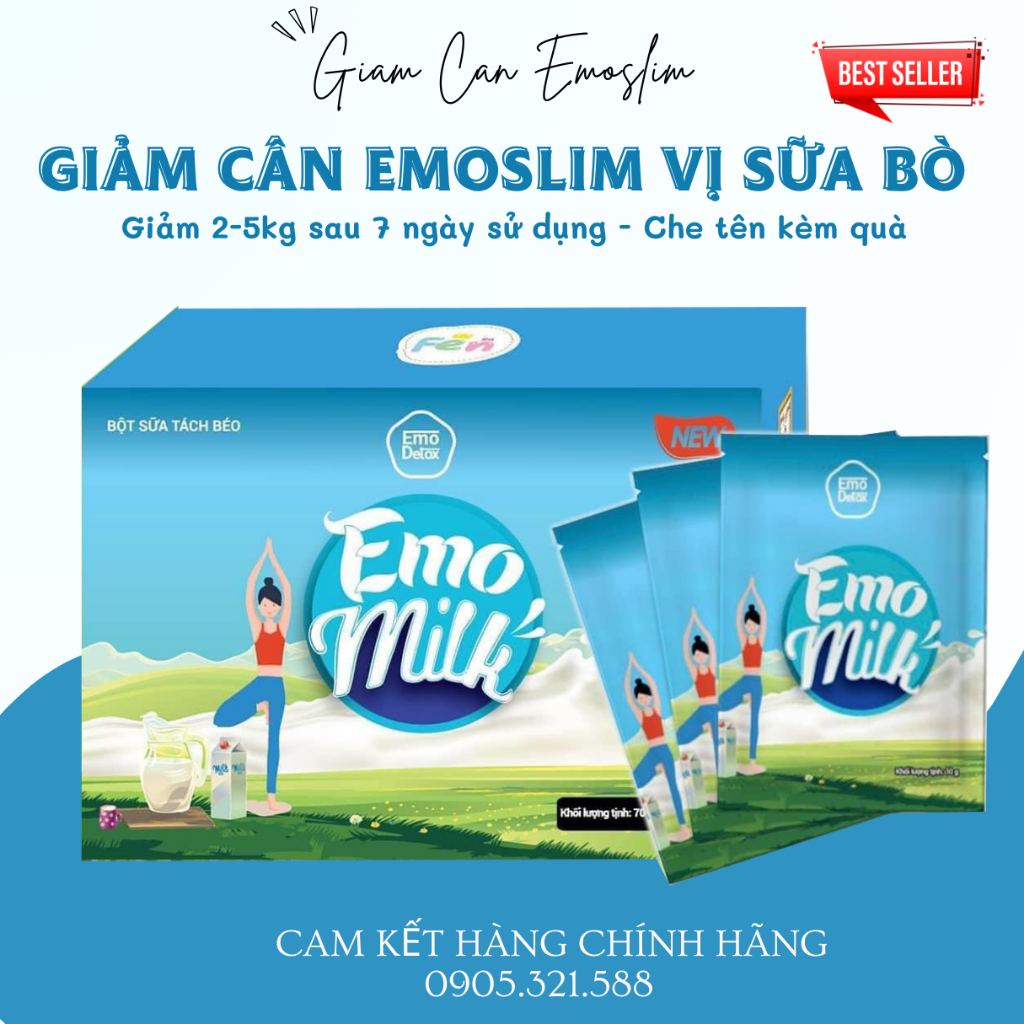 (BEST SELLER) Emo Milk Vị Sữa Bò Tách Béo Thơm Ngon Giúp Giảm Cân Cấp ...