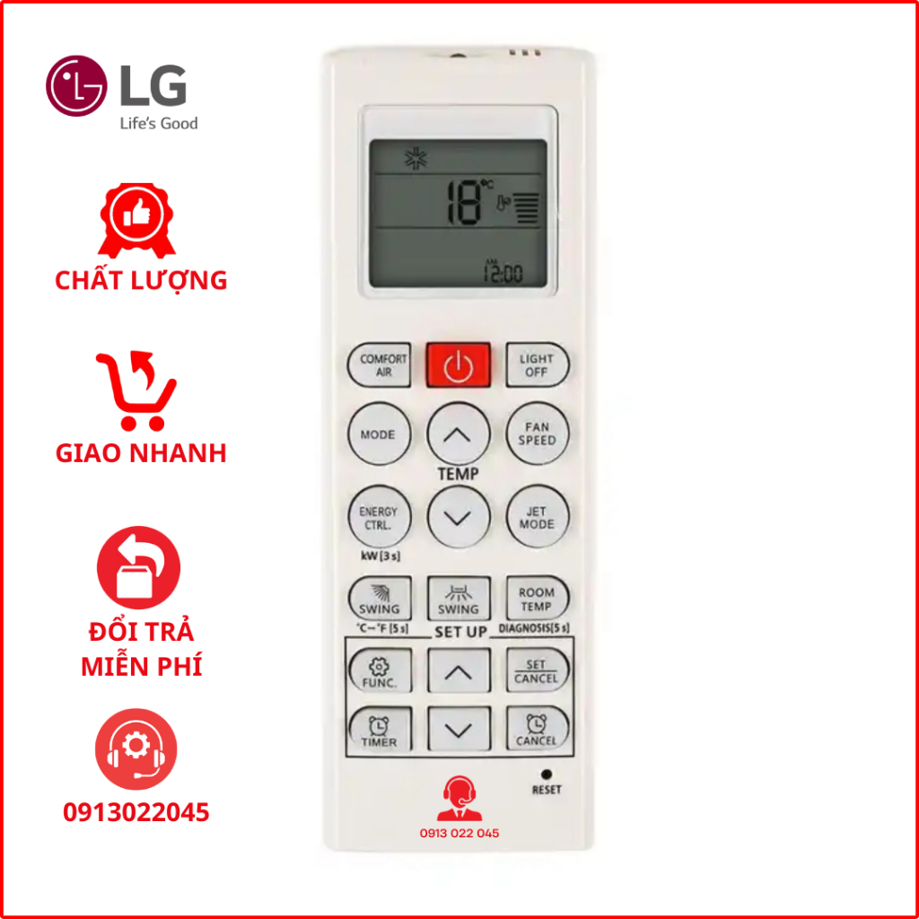Điều khiển điều hoà LG Inverter - Remote cho máy lạnh LG (Dài Inverter ...