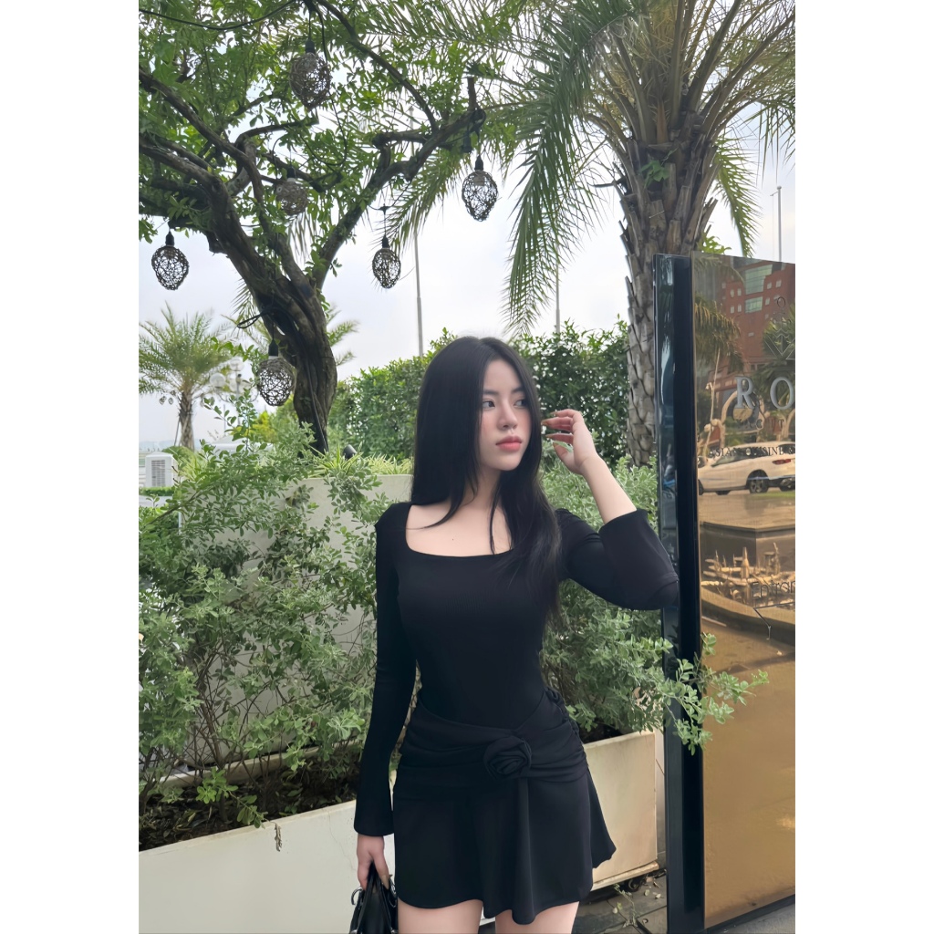 Đầm xoè cổ vuông SOPHIA dày dặn thiết kế quyến rũ (tặng quần bảo hộ) - ENKA VIETNAM | Shopee ...