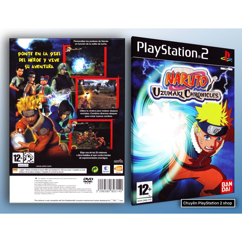 Đĩa game PS2 Naruto: Uzumaki Chronicles (hành động, nhập vai) cho máy ...