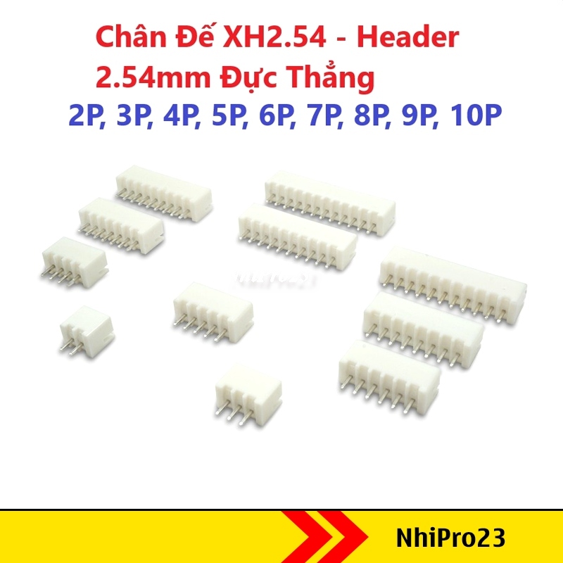 Chân Đế Cắm Dây Bus Trắng XH2.54 - 2P, 3P, 4P, 5P, 6P, 7P, 8P. 9P, 10P tùy chọn | Shopee Việt Nam