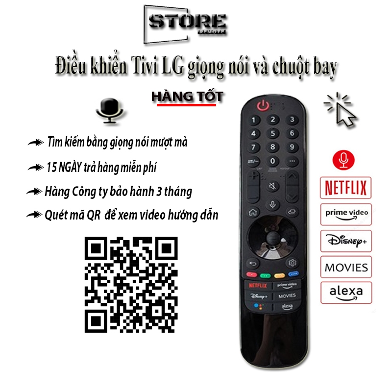 Điều khiển tivi LG giọng nói và chuột bay Magic remote MR22 chất lượng ...